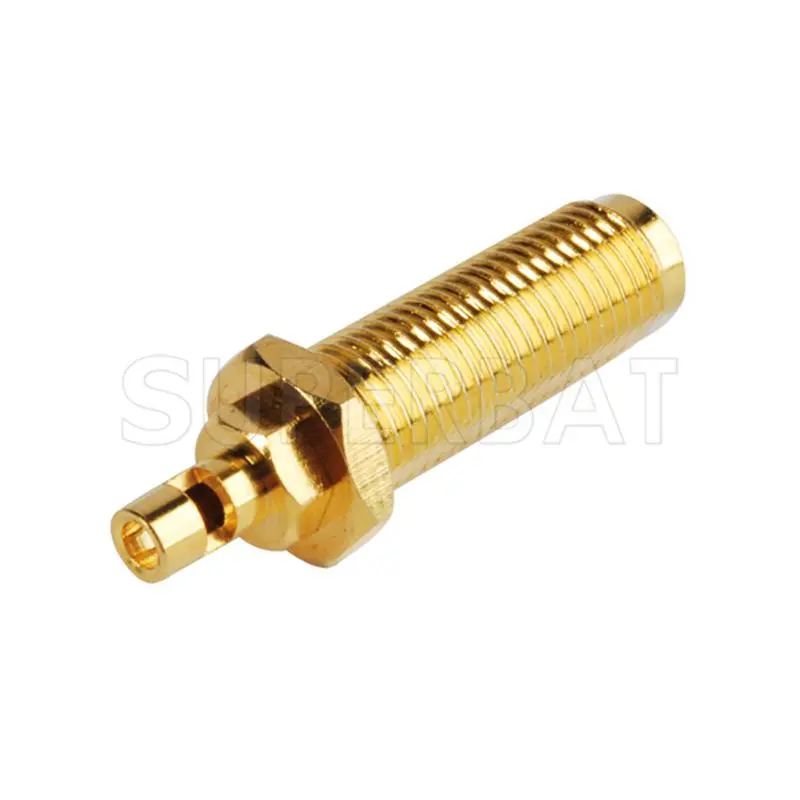 Conector de mampara hembra Superbat, engarce SMA de 50 Ohm, rosca larga con engarce de 17mm para ...