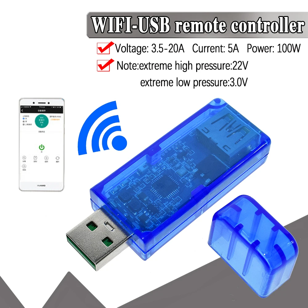 Sinilink WIFI-USB mobile phone remote controller 3.5-20V 5A 100W mobile ...