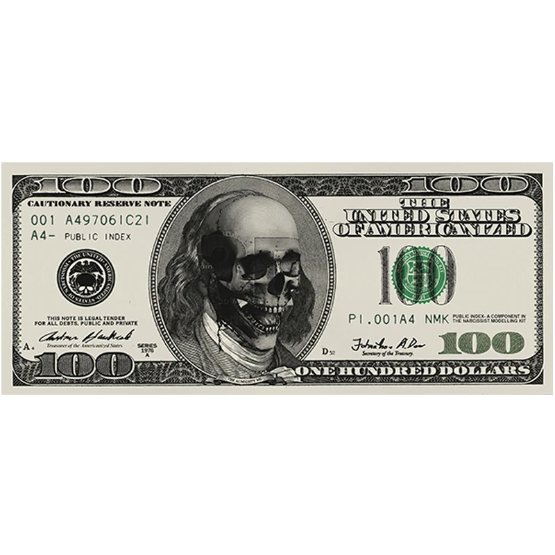 Skull On Dollar Bill