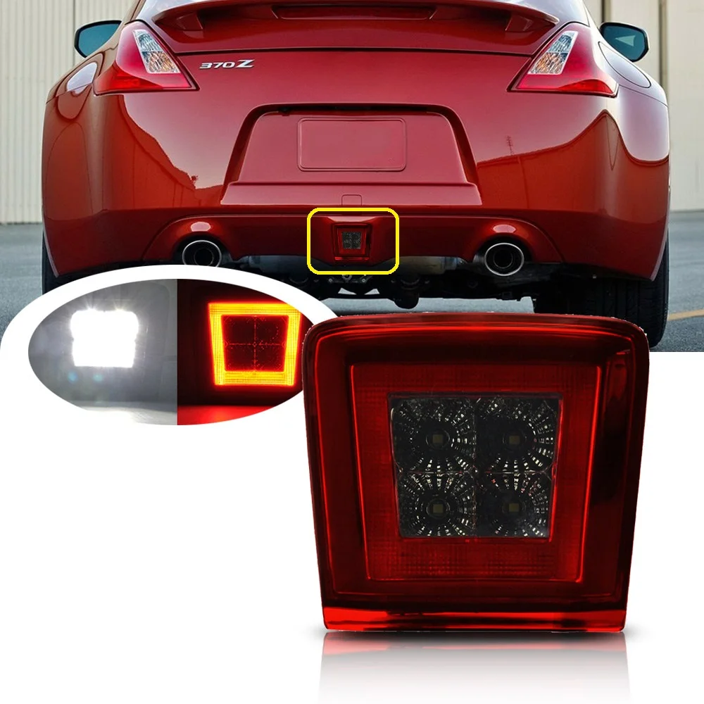 3-In-1 LED Rear Fog Light Assembly For 2009- Nissan 370Z 2013-Nismo ...
