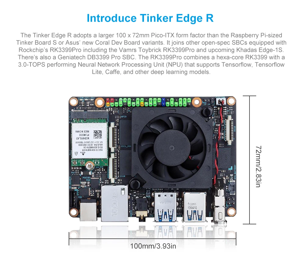 ASUS Tinker Edge R Development Board Rockchip RK3399PRO Artificial Intelligence Android 8.1 Demo ...