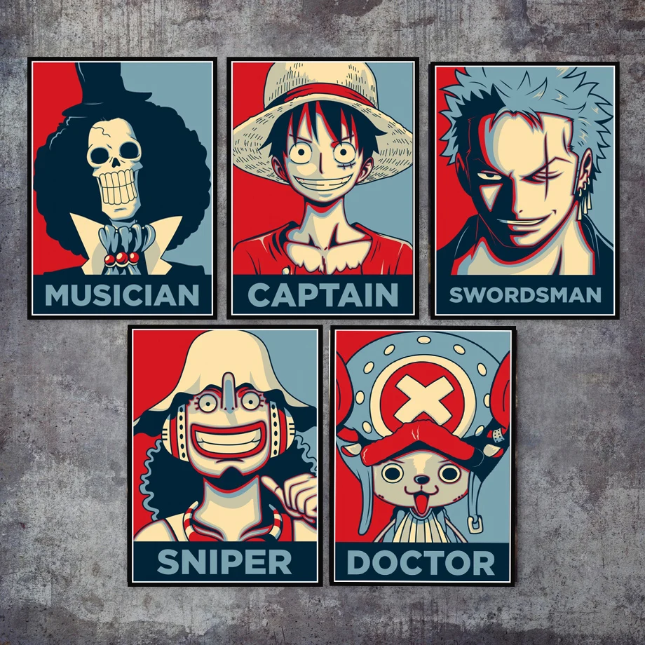 Poster And Prints One Pieces Luffy Zoro Japan Anime Movie Gift Canvas ...