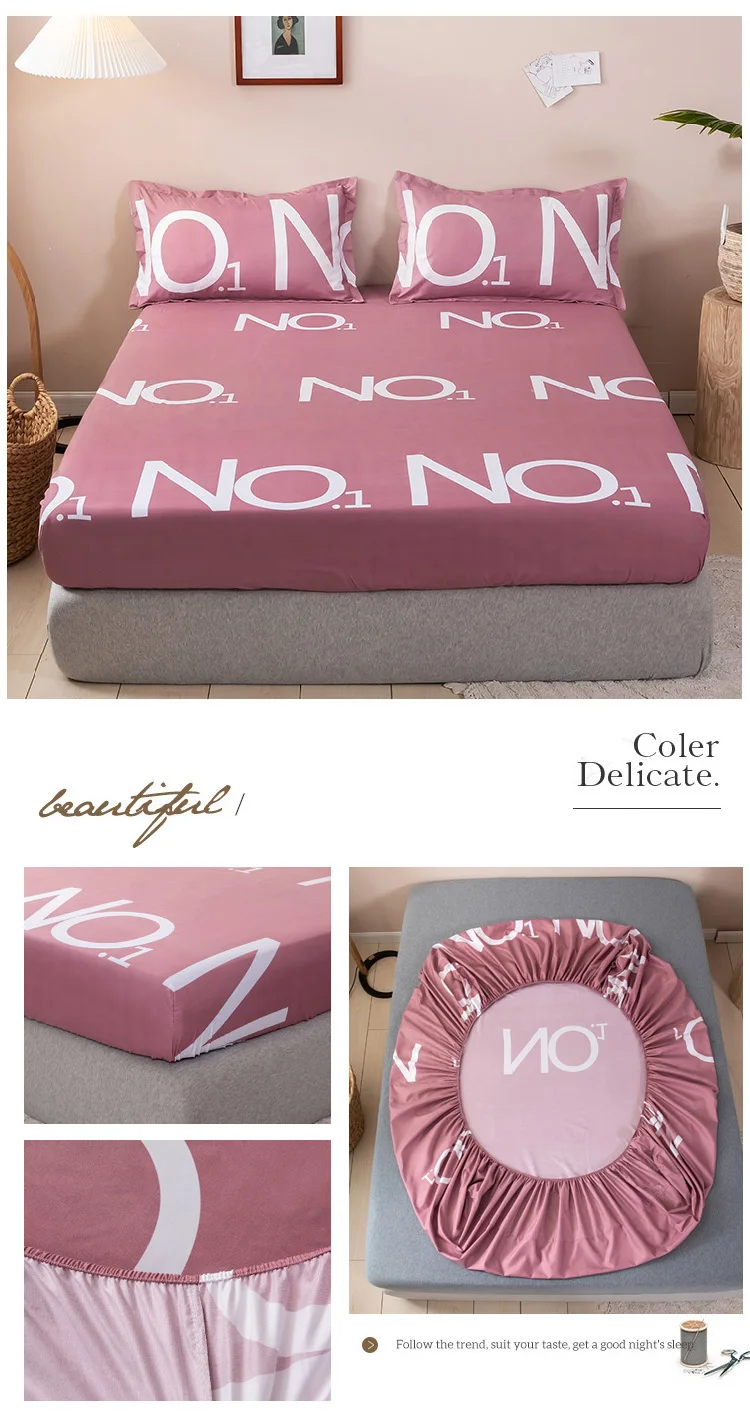 Drap Housse Ensemble De Draps De Lit 3 Pièces Taille Unique Couvre