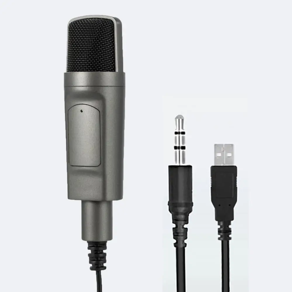 3.5mm/USB Plug Desktop Wired Microphone for Gaming/Singing/Live ...