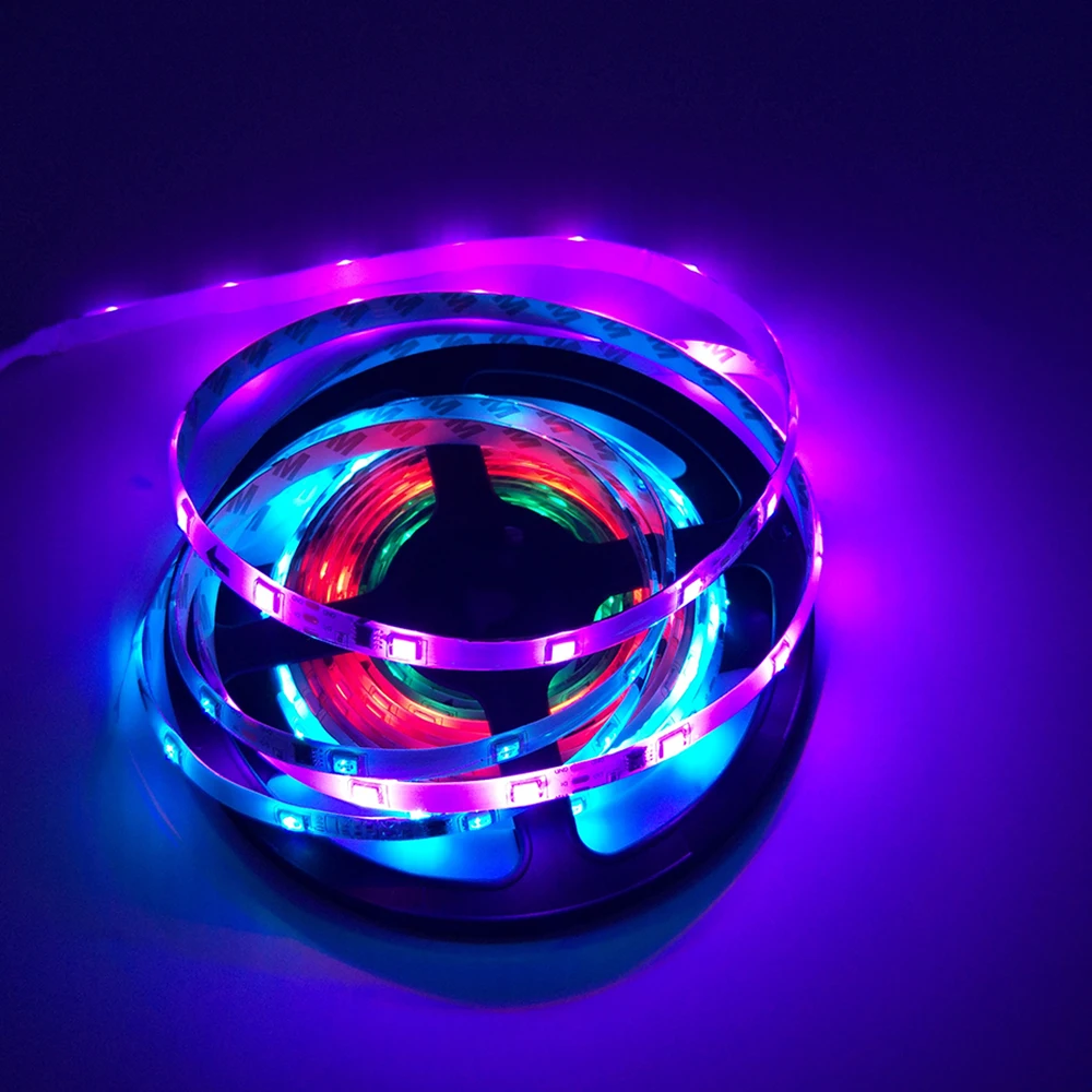 DC12V WS2811 5m 30leds/m 5050 SMD RGB Smart Pixel Led Strip Addressable WS2811IC White PCB IP65 ...