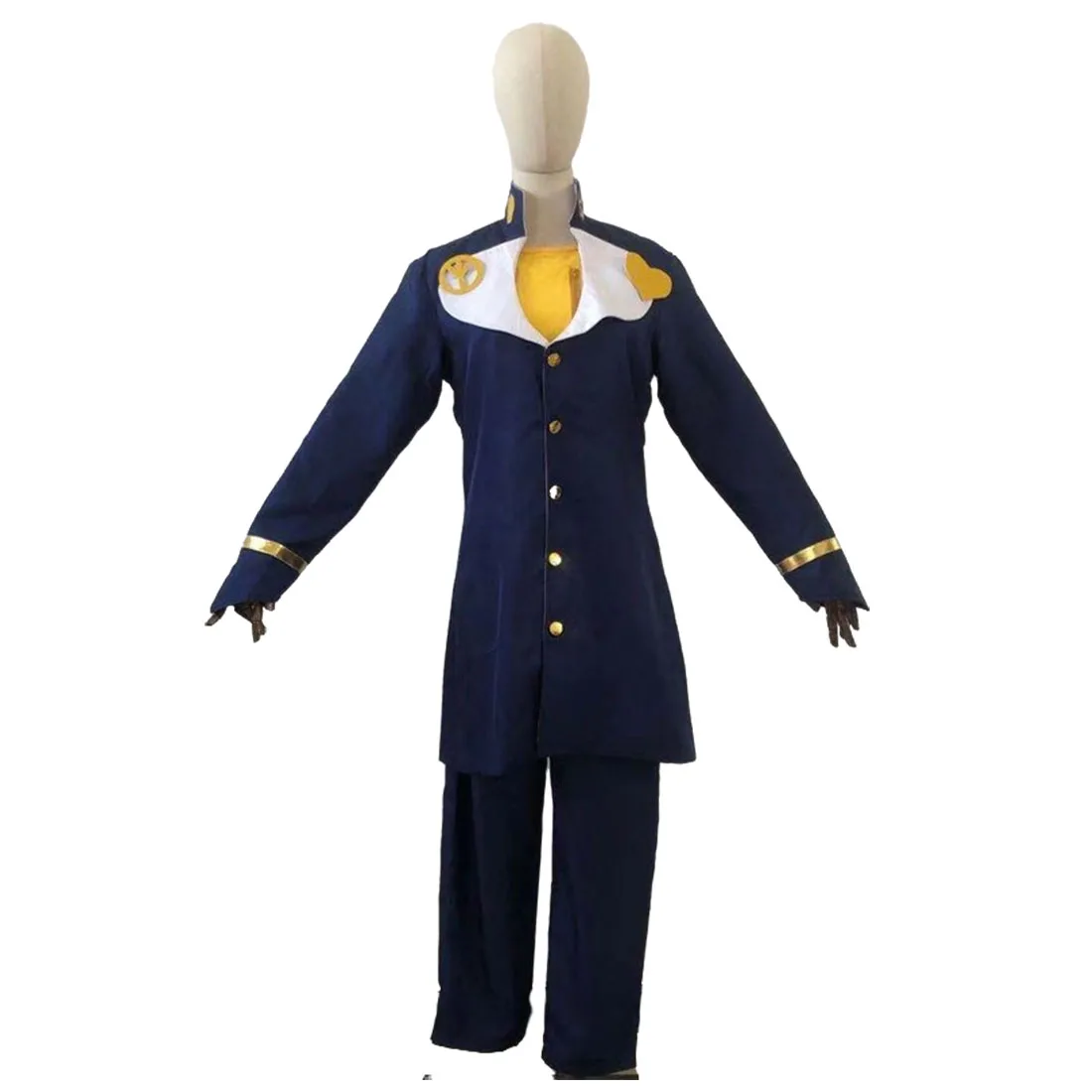 2025 Josuke Higashikata Cosplay Costume Blue Suit Uniform Party ...