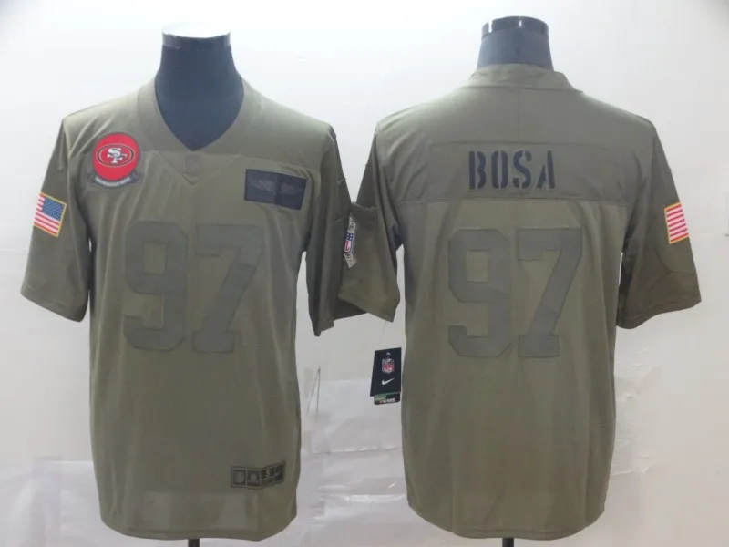 Стилизованный, мужской Сан-Франсиско# 49ers Nick Bosa 97 Джерси ...