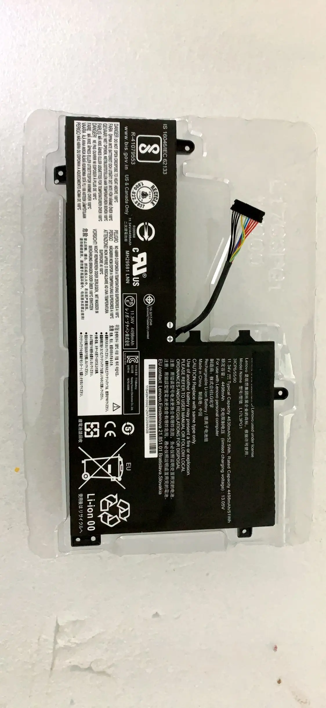 New L17L3PG1 11.34V 52.5WH Battery for LENOVO Legion Y7000 Y540 15IRH ...
