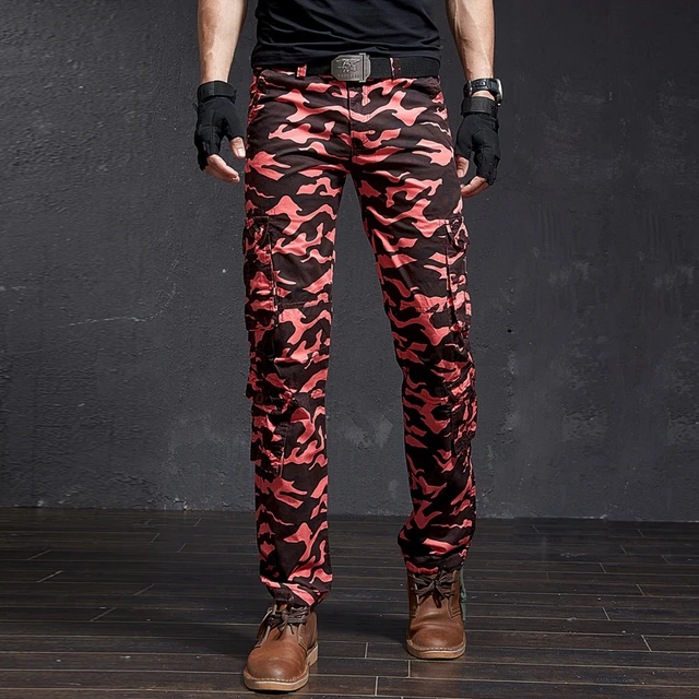 Red And Black Camo Pants