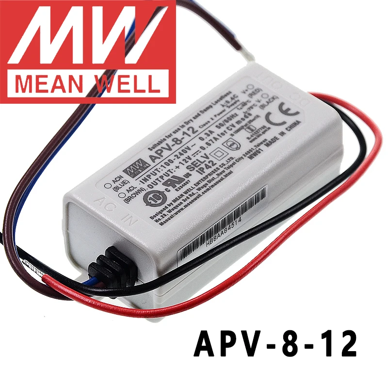 Original Mean Well APV 8 12 meanwell 12V/0.67A Constant Voltage design ...