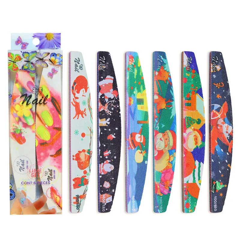 Professional-Half-Moon-Nail-file-100-180-Sandpaper-nail-file-Sanding ...