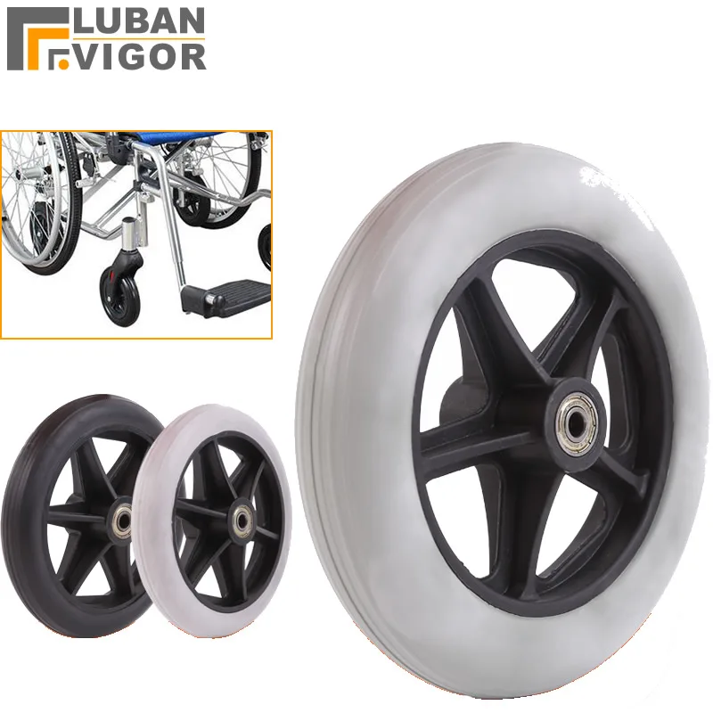 Wheelchair Front Wheel Universal Wheel, Polyurethane Solid Tire,wear ...