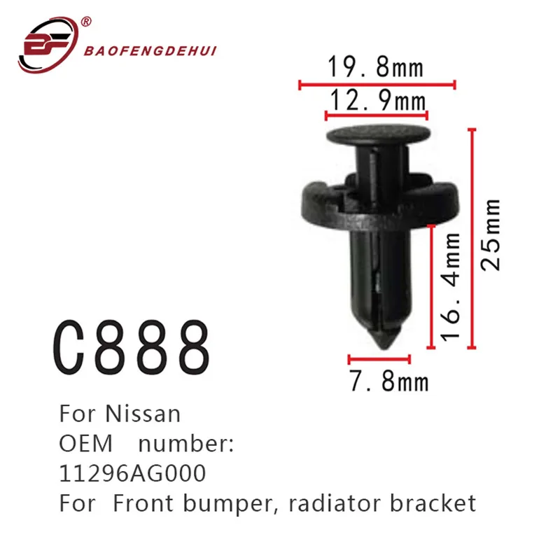 Self Tapping Screw For Front Bumper For Nissan 11296AG000 Radiator ...