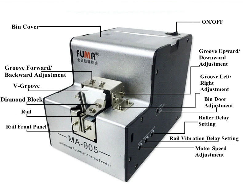 MA-905 автоматический винт фидерная машина Регулируемая направляющая ...