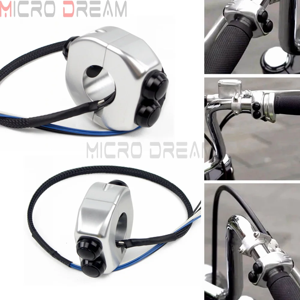Manillar de Control manual Universal para Cafe Racer Bobber Chopper, 2 ...