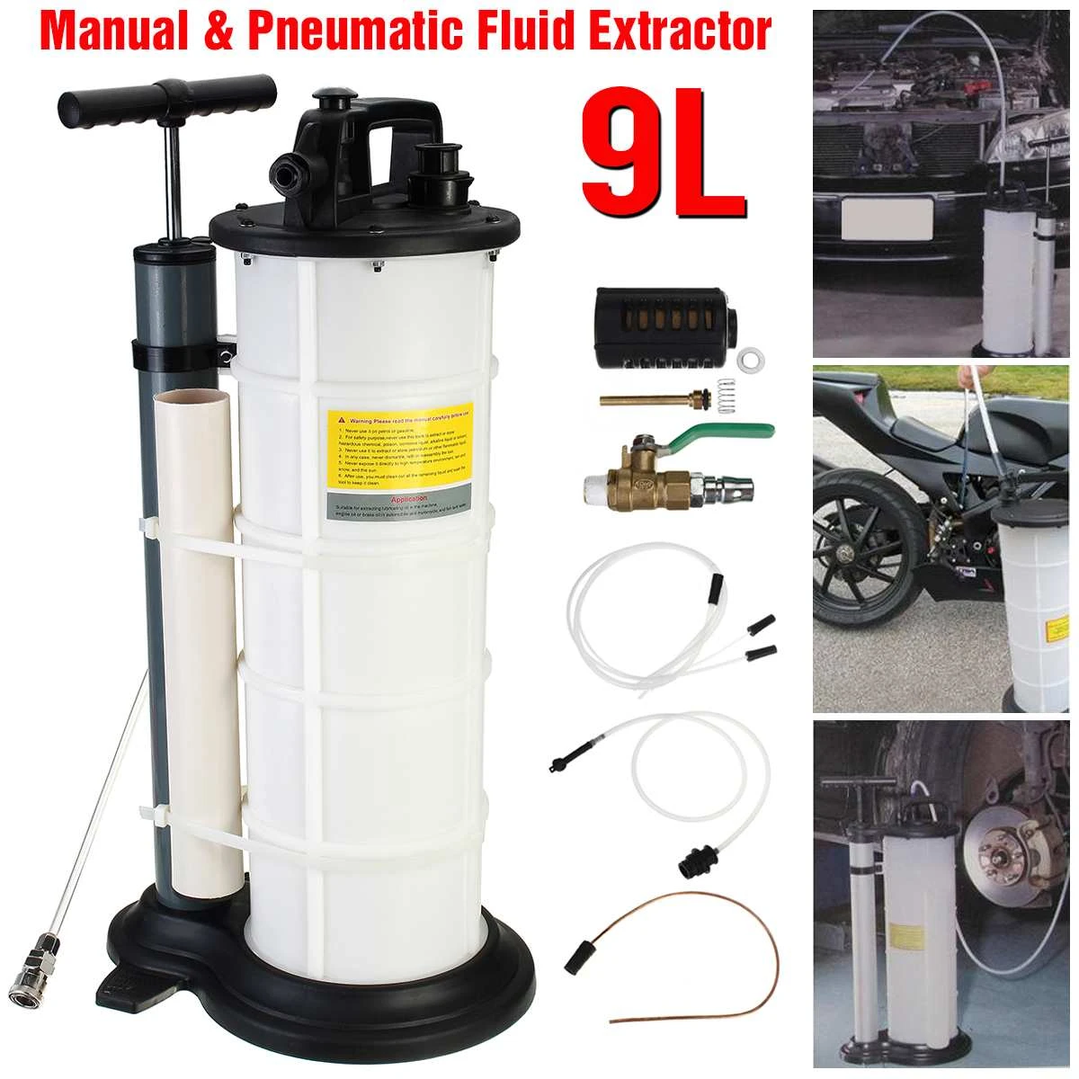 Many popular brands Vacuum Oil Fluid Extractor Pump Car Truck Boat Fuel Changer 7L Manual ...