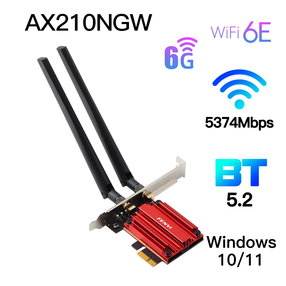 3000mbps Dual Band Intel Ax210 Wi-fi 6e Wireless Pci-express Adapter ...