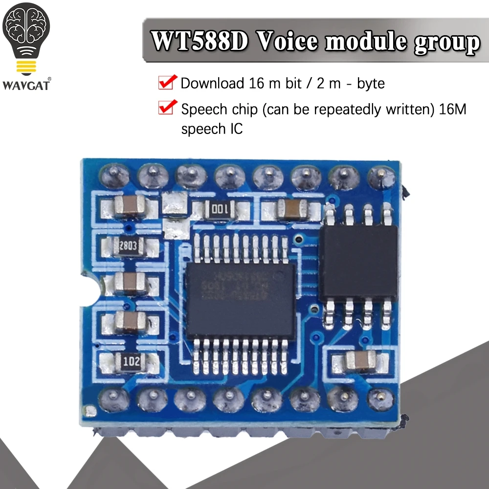 Wavgat Wt588d Wt588d-16p 8m Voice Sound Modue Audio Player High Definition Sound Quality ...