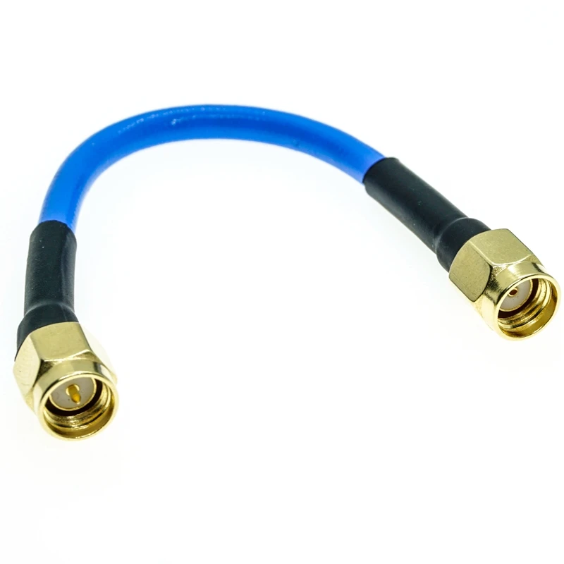 Rpsma Male To Sma Male Connector Rg405 Rg-405 Semi Flexible Coaxial Cable .086" 50ohm Blue ...