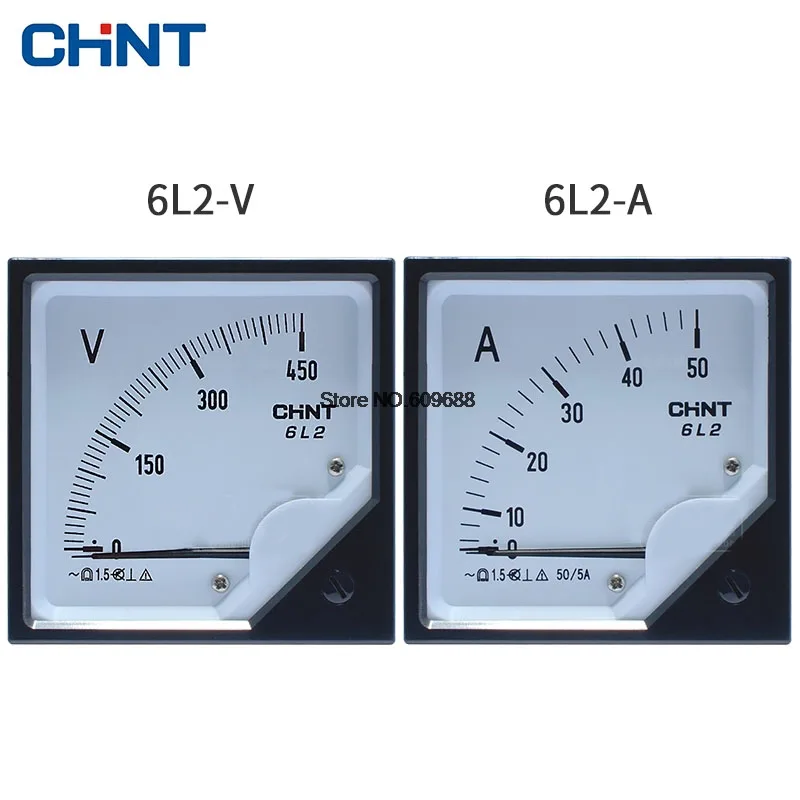 CHNT 6L2 6L2-A 6L2-V Durable Ammeter Current Ampere CHINT Voltage Meter ...