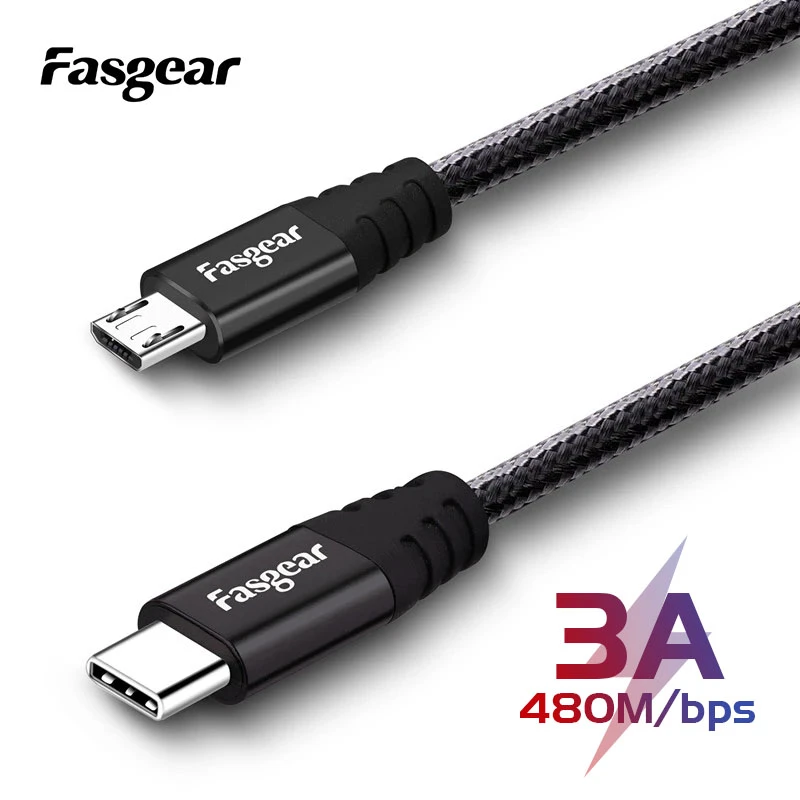 Fasgear Usb C To Micro Usb Cable Data Cord Charger 3a Usb Cable For ...