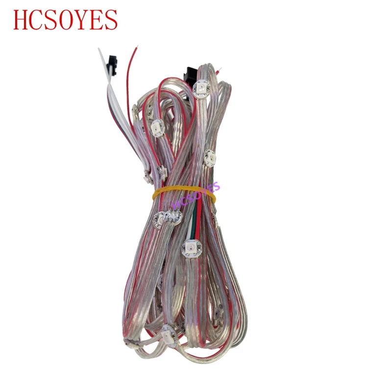 50PCS DC5V WS2812B Pre Soldered Leds LED Module String Nodes 10cm Wire ...