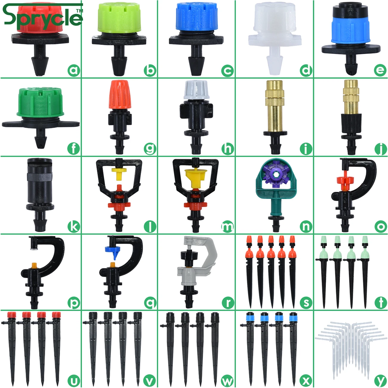 SPRYCLE-4-7mm-Garden-Adjustable-Irrigation-Stake-Sprinkler-Emitter ...