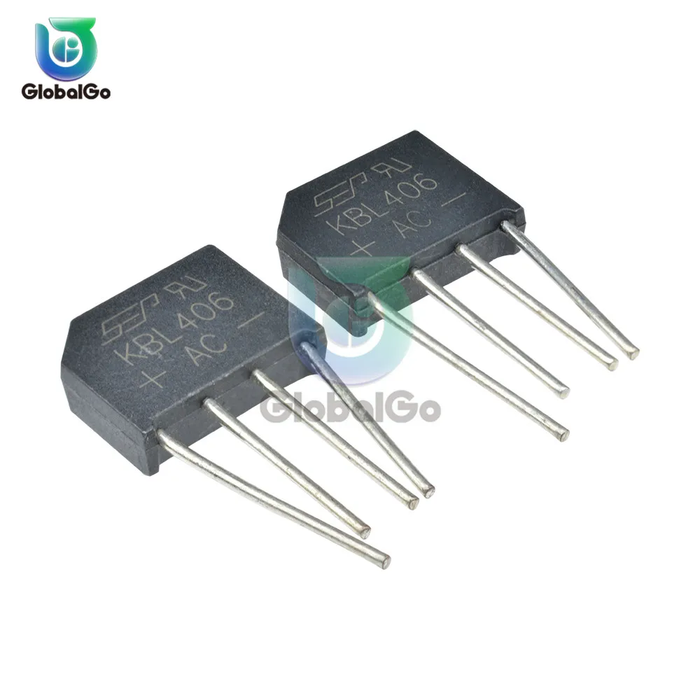 5 개/몫 4A 6A 600V 800V 1000V 4PIN 브리지 정류기 다이오드 KBL608 610 406 410 파워 ...