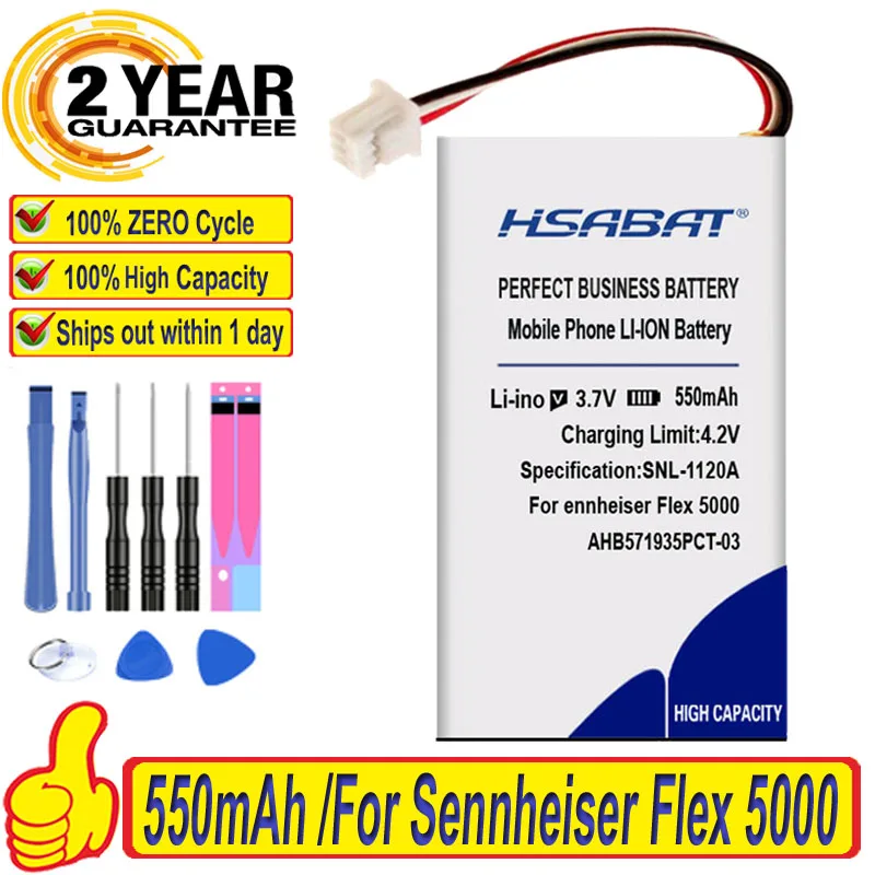 Top Brand 100% New BAP 800, AHB571935PCT 03 Battery for Sennheiser Flex ...