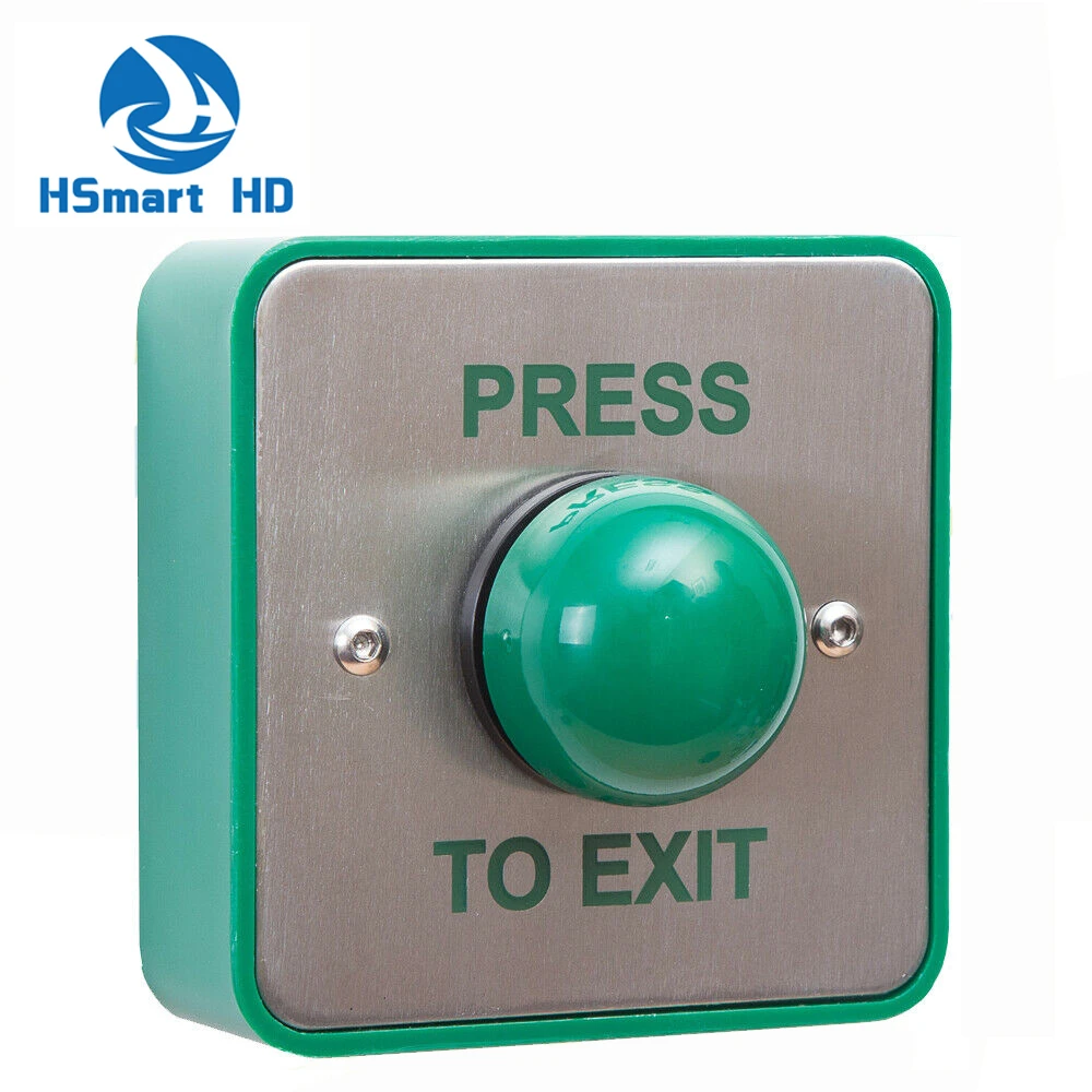 Surface Mount Push To Exit Button Switch Large Green Backbox Access ...