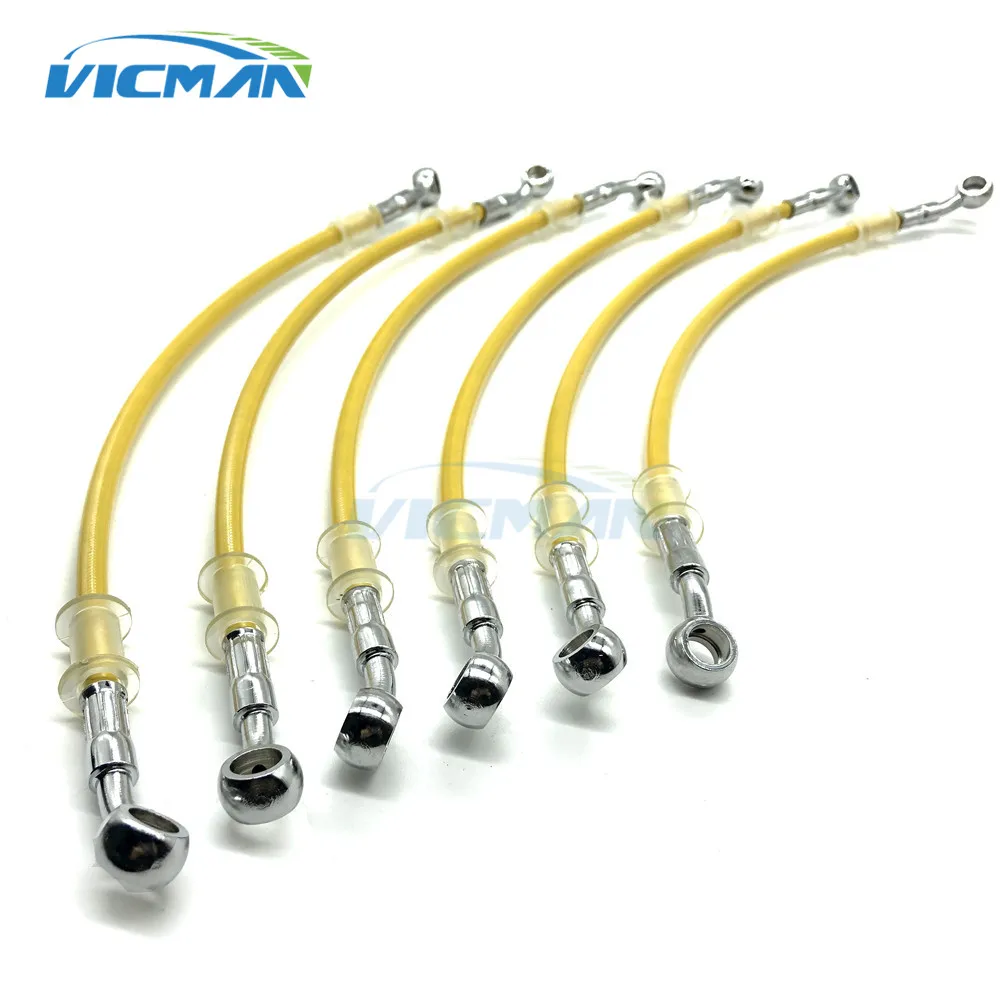 28°-28° Universal Motorcycle Oil Hose line Dirt Bike Braided Steel ...