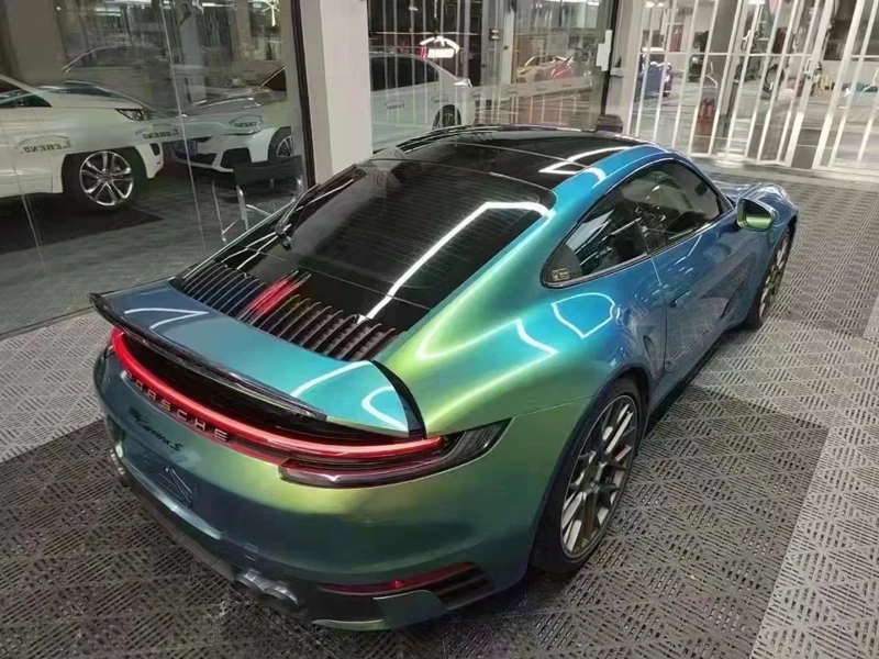 Rollo de película de vinilo adhesivo metálico brillante para coche ...