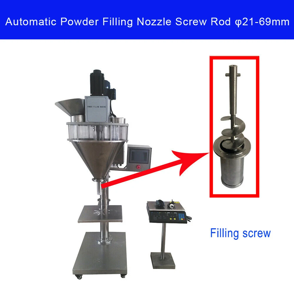 Automatic Powder Filling Machine Nozzle Screw Rod φ21-69mm head 304 ...
