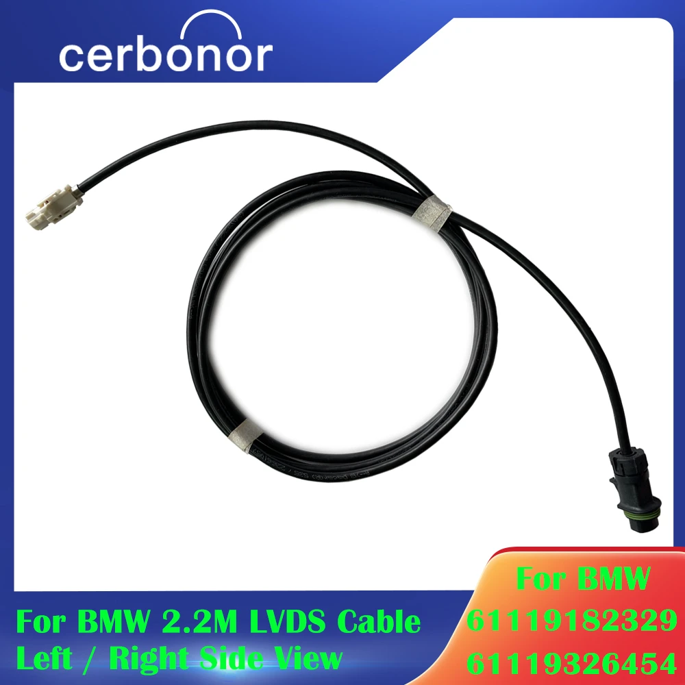 2.2m 자동차 미러보기 범퍼 카메라 LVDS 케이블 와이어 어댑터 BMW 61119182329 / 61119326454 왼쪽 ...