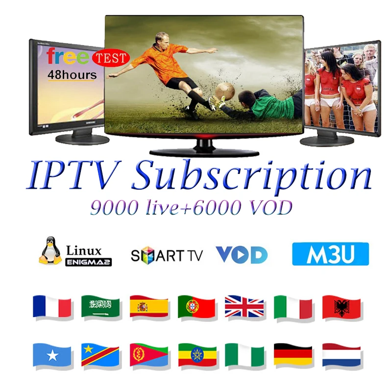 Europe IPTV Subscription 1year iptv latly m3u 9000 live channel UK ...