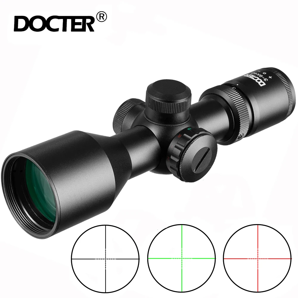 Tactical 3-9x40 Compact Scope Mildot/Rangefinder Reticle Hunting ...