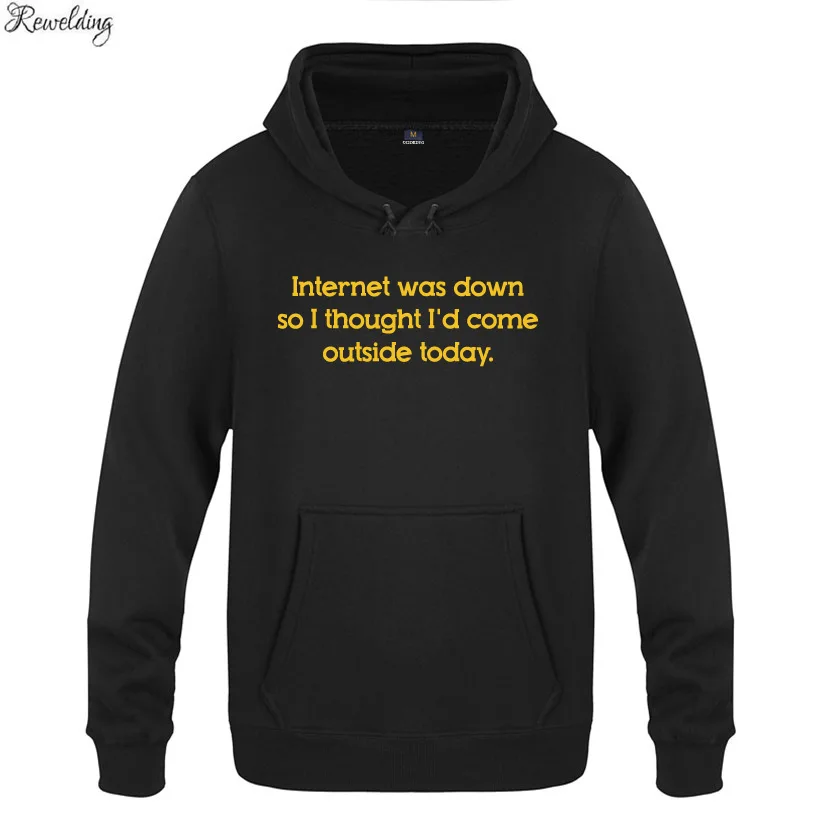 Mens-Hoodies-Internet-Was-Down-Slogan-Gift-Joke-Tee-Funny-Hoodie-Men ...