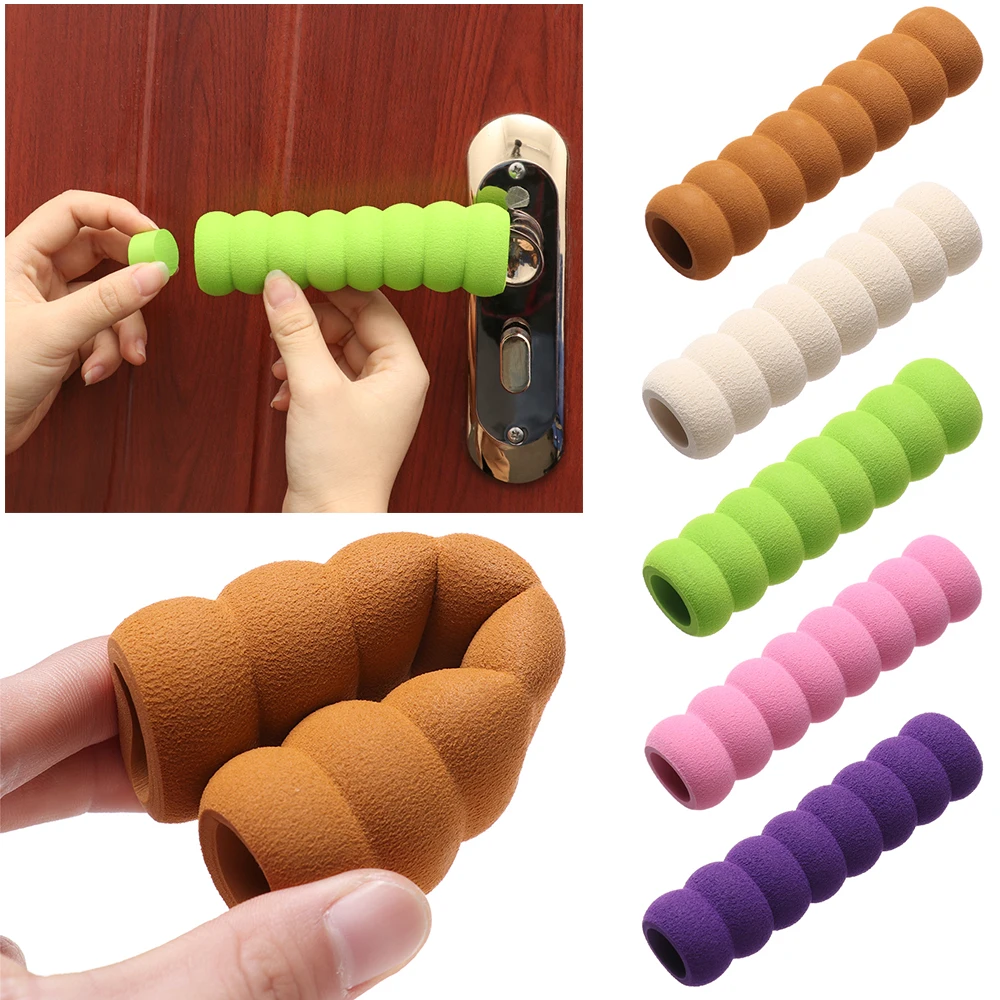 1PC Soft Spiral Foam Elastic Door Handle Cover Doorknob Guard Protector ...
