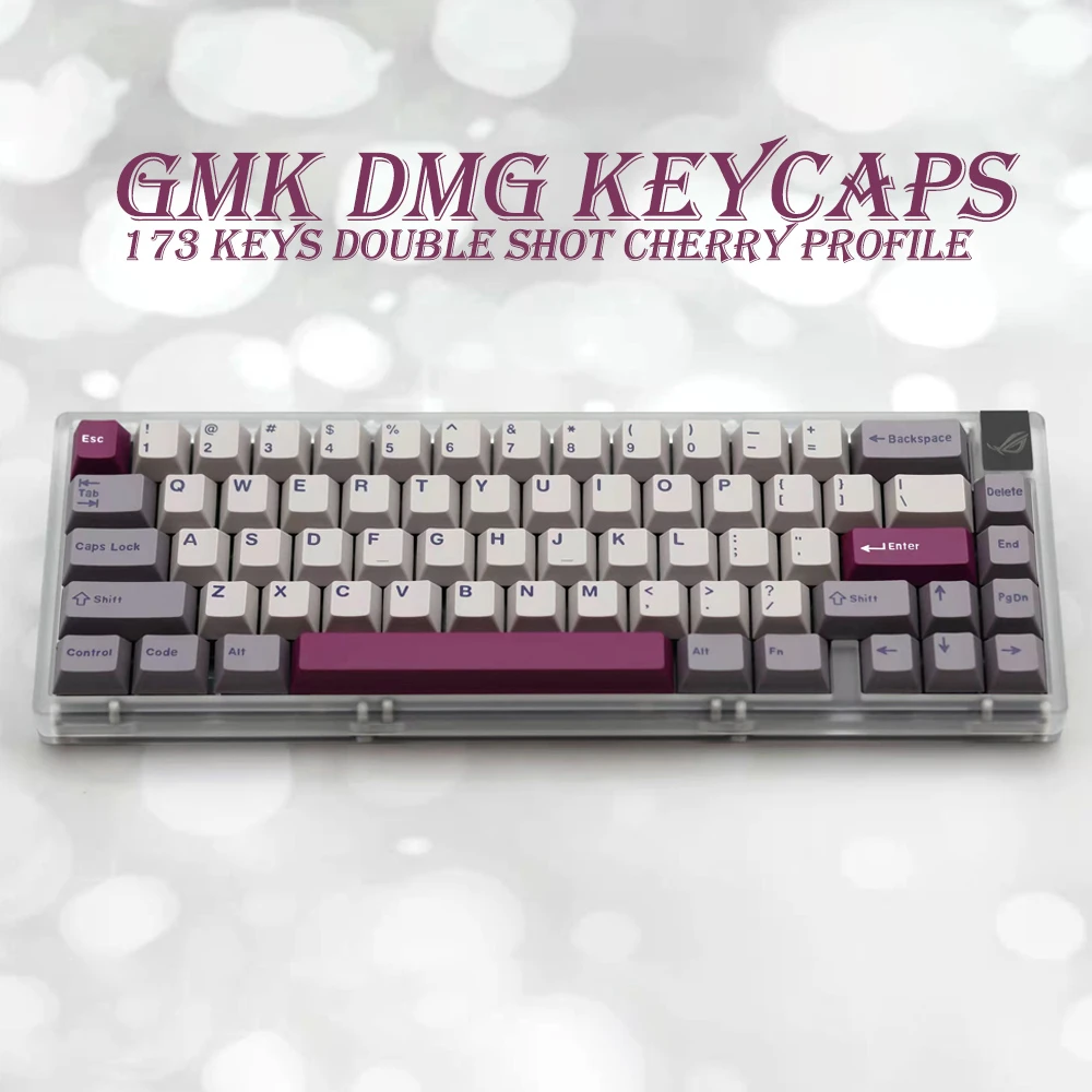 Gmk Clone Dmg/black Lotus 173 Key Double Shot Keycaps Cherry Profile ...