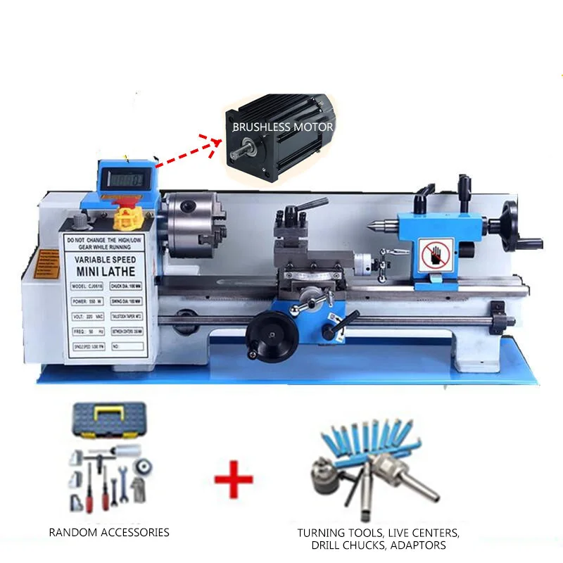 Brushless-Motor-Mini-Lathe-32mm-Spindle-hole-100mm-Chuck-Ordinary-Small ...