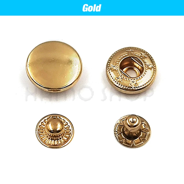 50 Sets 655/633/831 Metal Snap Fasteners Snaps Button Press Studs ...