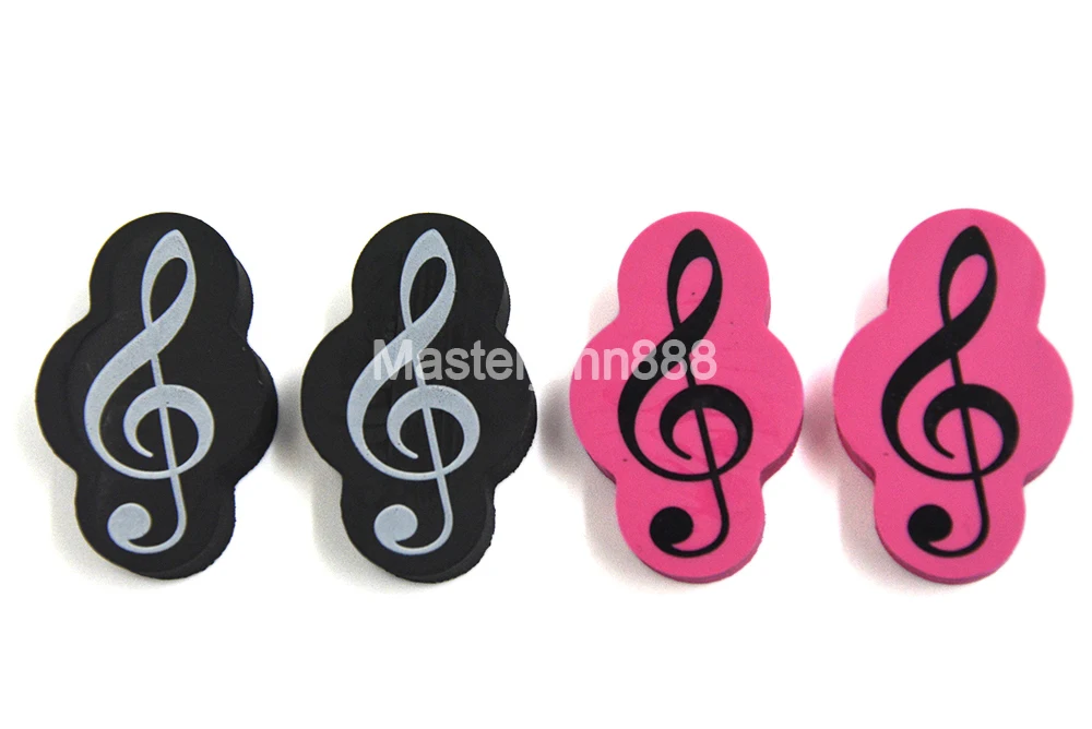 4pcs Black/Rose Music Piano Treble Clef Music Note Sheet Rubber Eraser ...