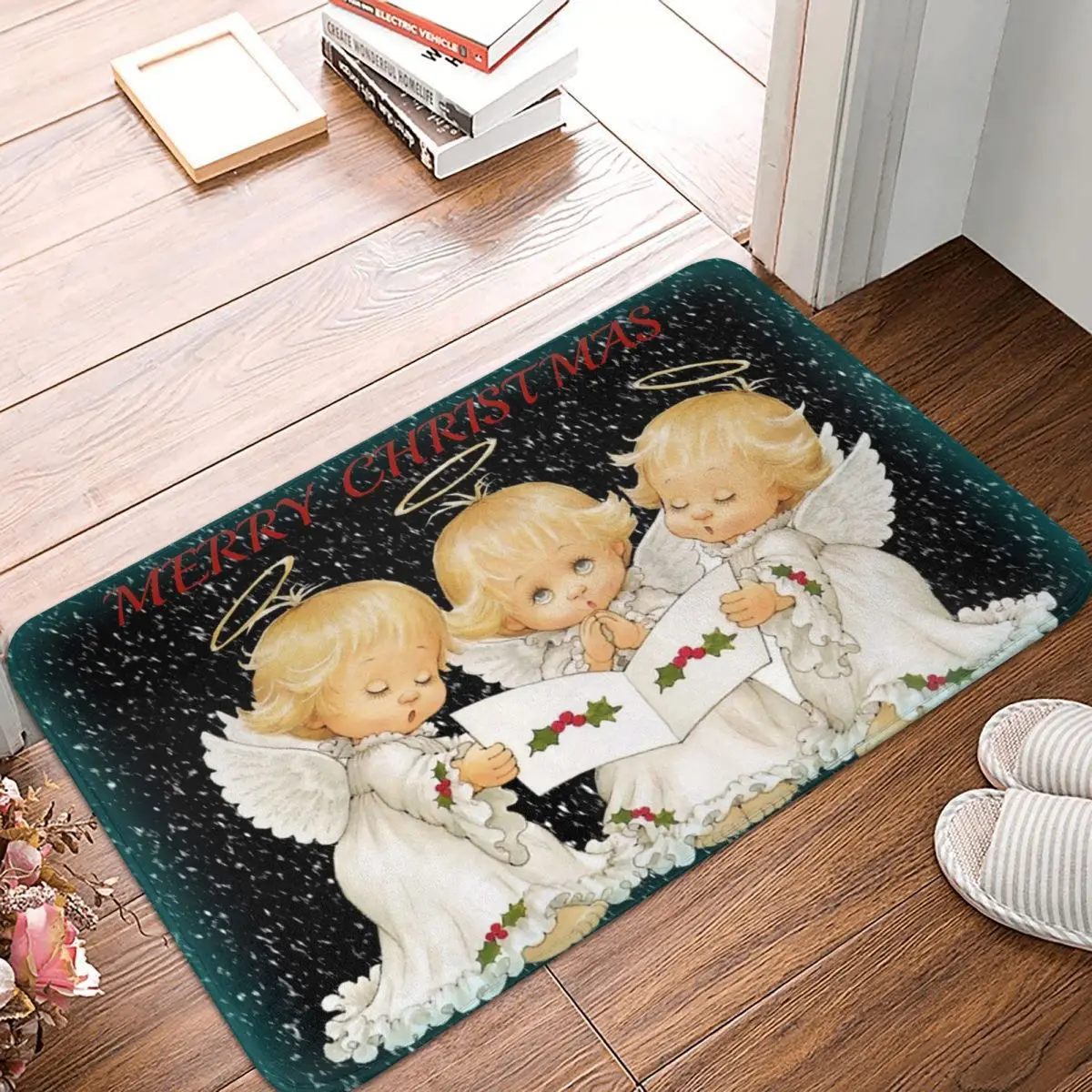 Christmas Angel Doormat Welcome Soft Bedroom Entrance Floor Carpet ...