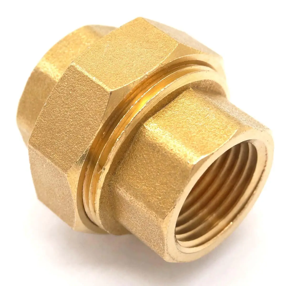 Brass Pipe Union Connector Coupling 1/2" Bsp Female Thread Plumbing ...