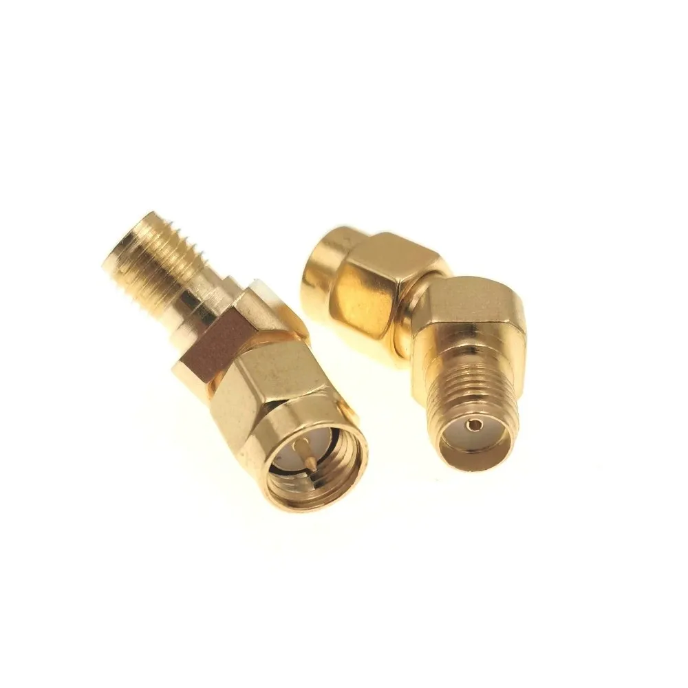50PCS SMA Male To SMA Female 45 135 Degree Bevel Adapter Connector For ...