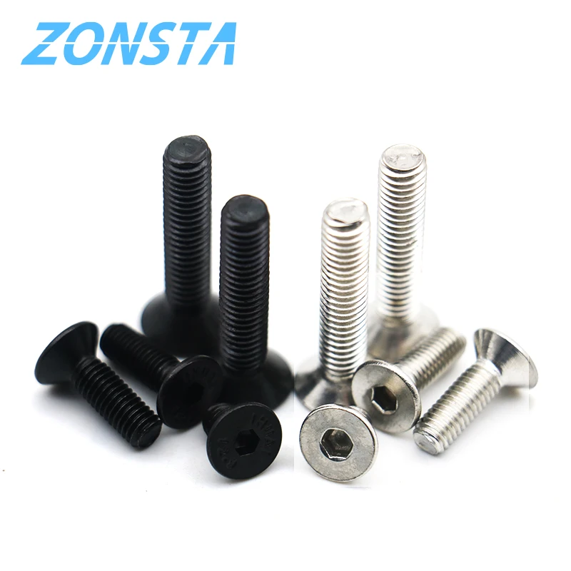 Allen Key Head Screw M2 M2.5 M3 M4 M5 M6 Countersunk Flat head Hexagon Socket Bolt 304 Stainless ...