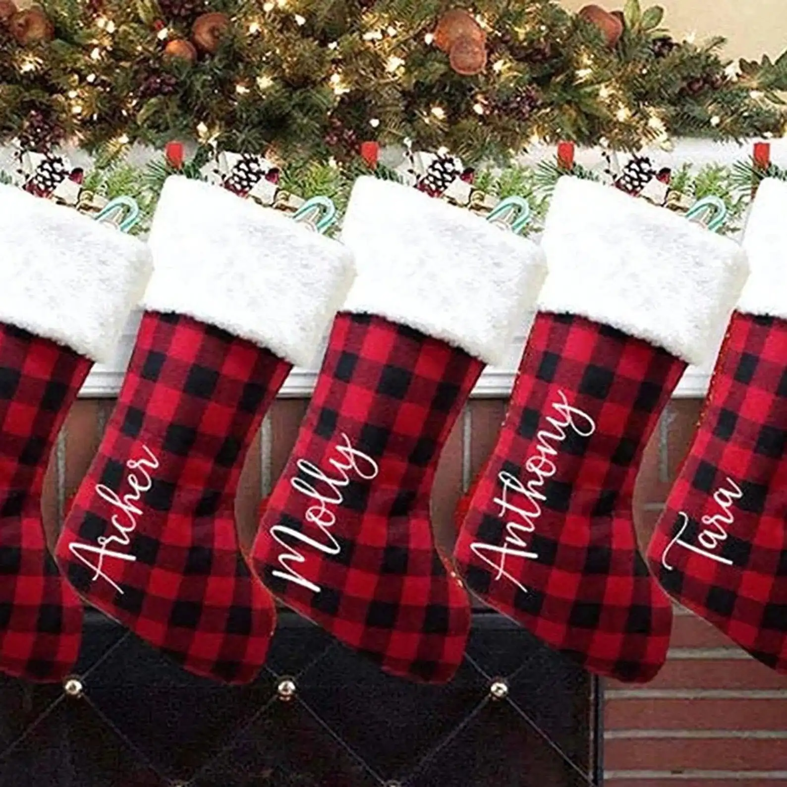 Personalized Christmas Stockings Custom Name Christmas Stockings Santa ...