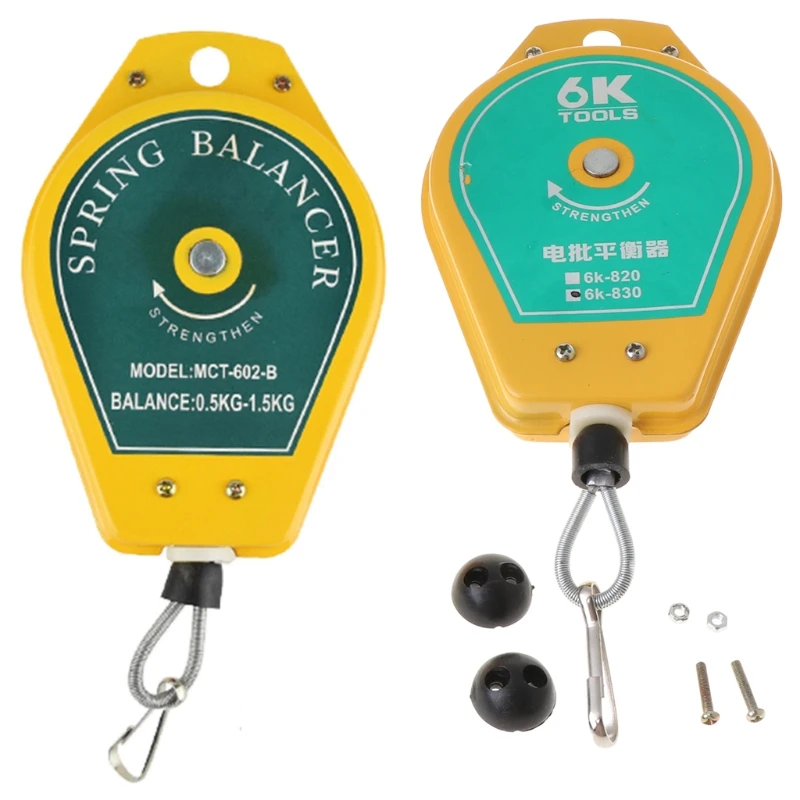 Durable-Retractable-Spring-Balancer-Steel-Wire-Rope-Measuring-Tool-Hook ...