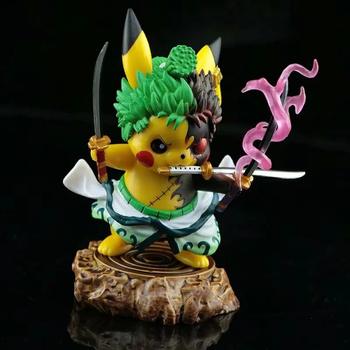 PVC 4" Kawaii Pikachu Roronoa Zoro Action Figure | One piece ...
