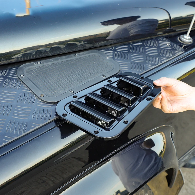 1 pair Car Front Bonnet Vents Hood Side Trim Cover Steel Air Flow ...